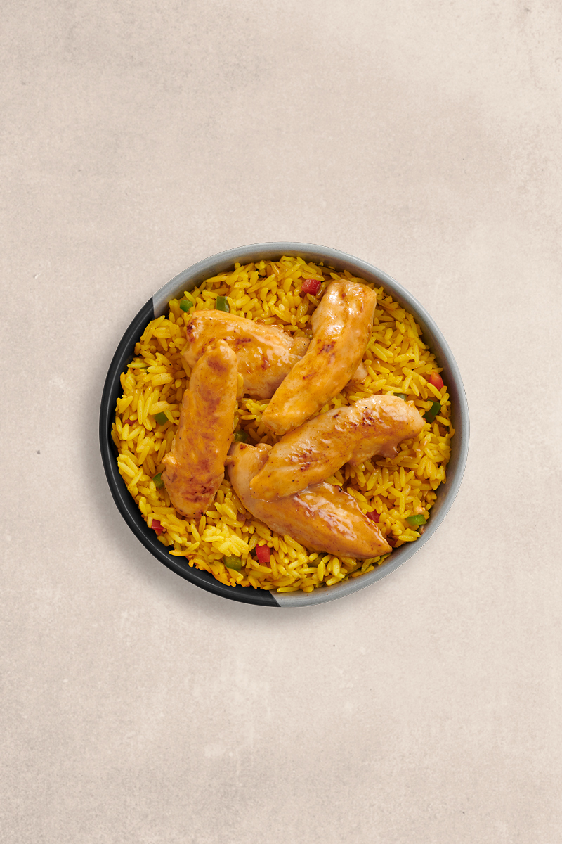 Chicken Strips & Spicy Rice