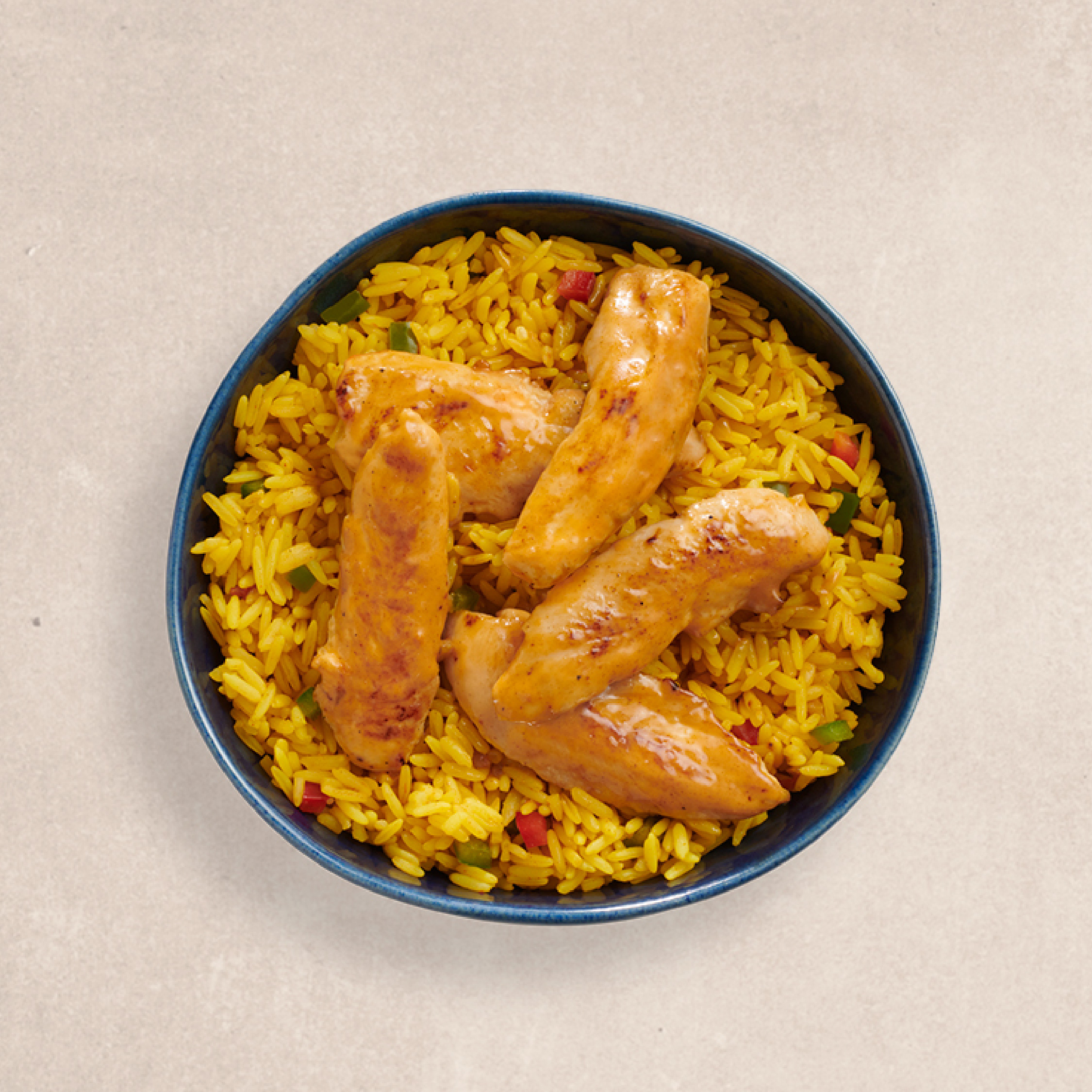 Chicken Strips & Spicy Rice
