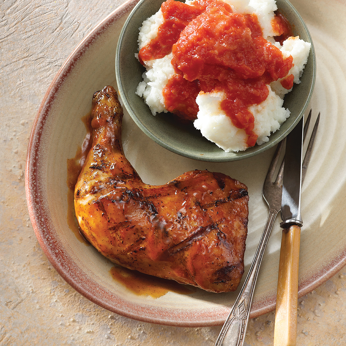 1/4 Chicken + Single Casa Pap & Nando's Relish