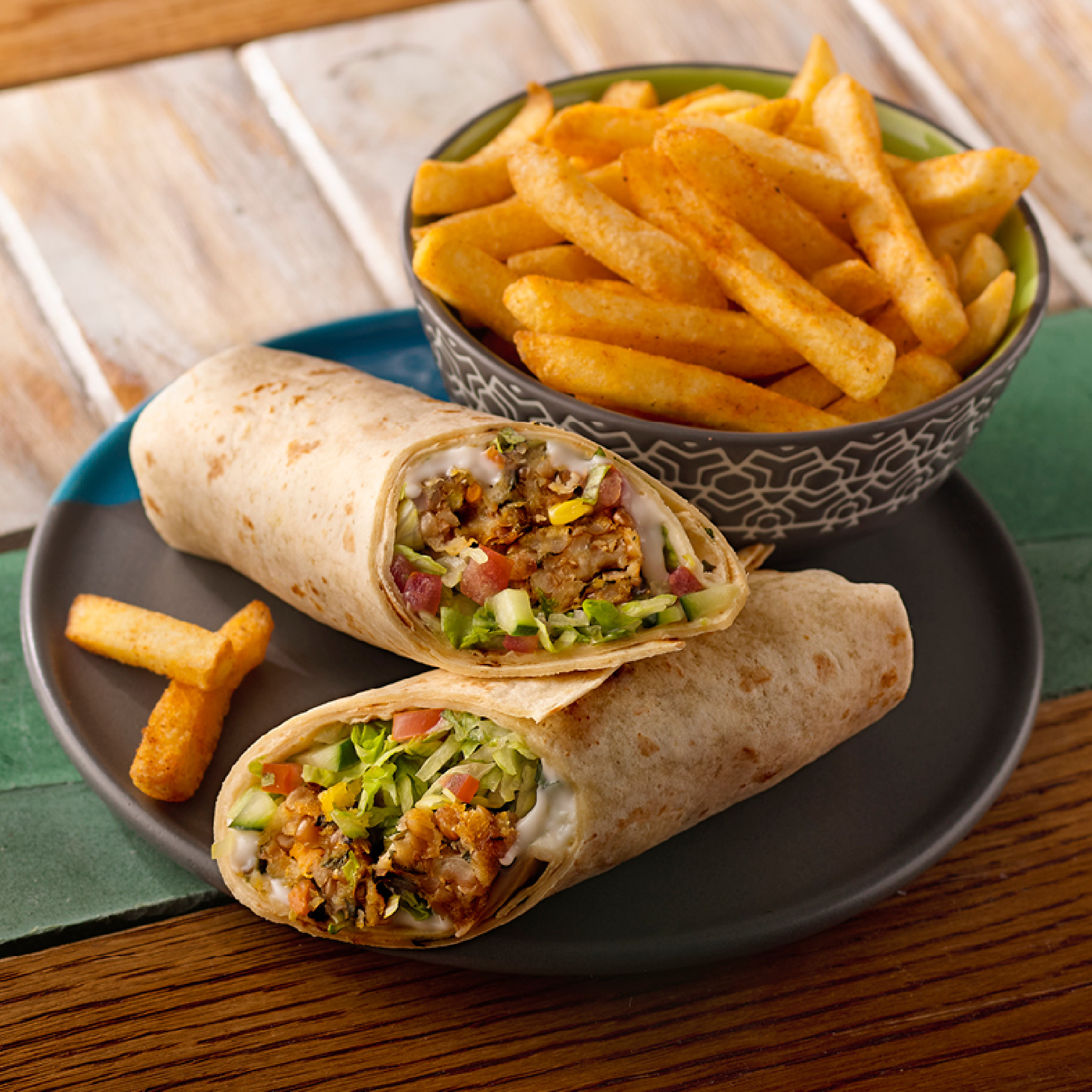 Veg Wrap + any Single Side
